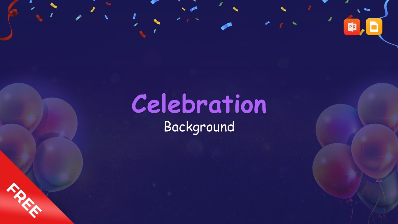 Happy Birthday Celebration Poster for PowerPoint & Google Slides