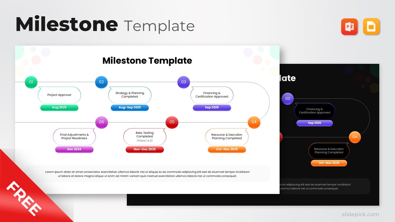 Free Milestone Slides Template - SlidePick
