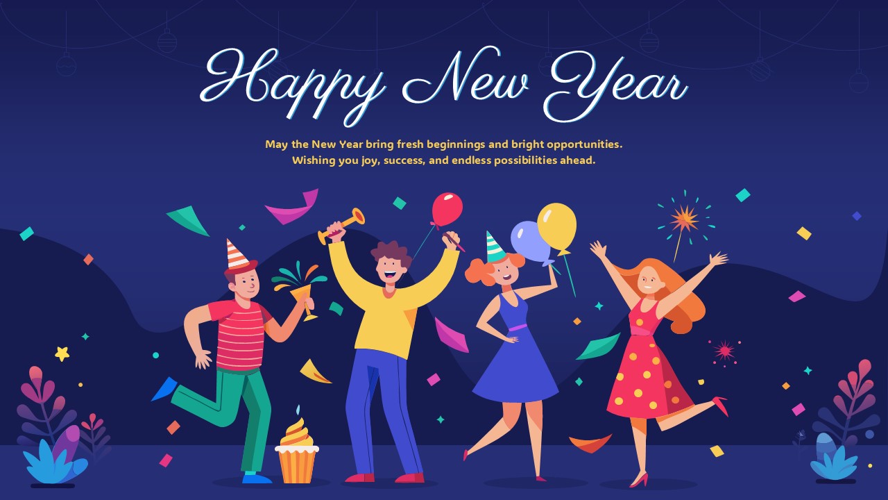 Happy Birthday Celebration Poster for PowerPoint & Google Slides