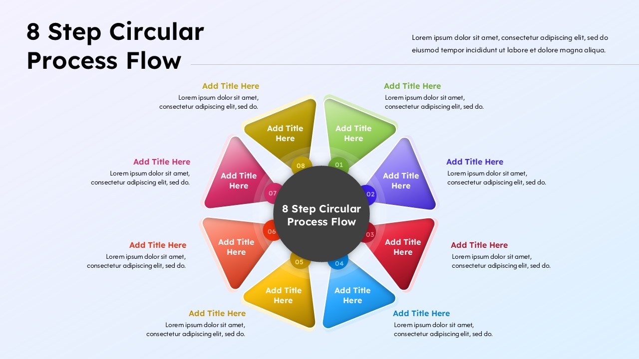 8 Step Circular Process Flow Slide for PowerPoint & Google Slides