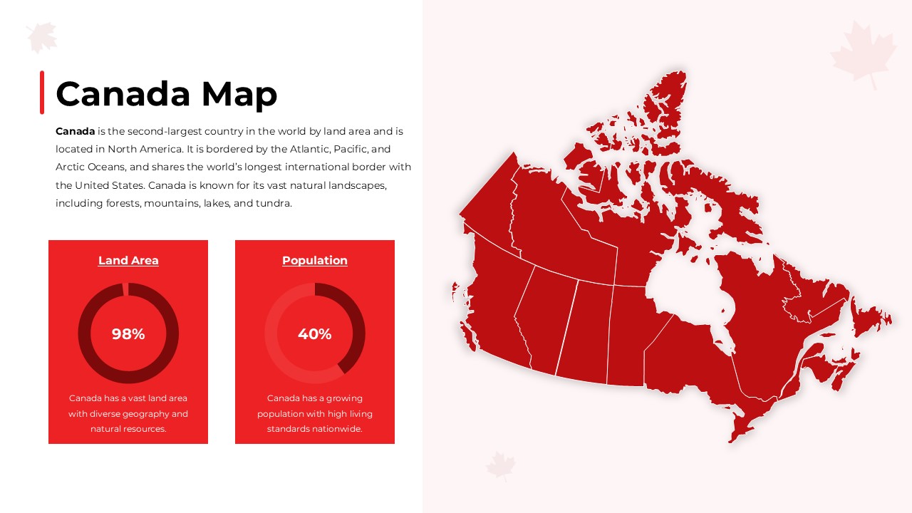 Canada Map Infographic Google Slide - SlidePick