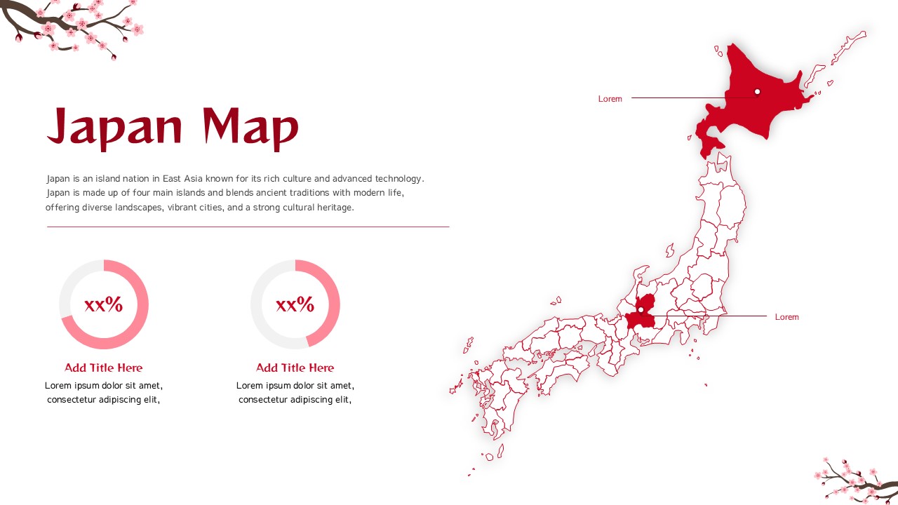 Editable Japan Map Infographic for PowerPoint & Google Slides - SlidePick