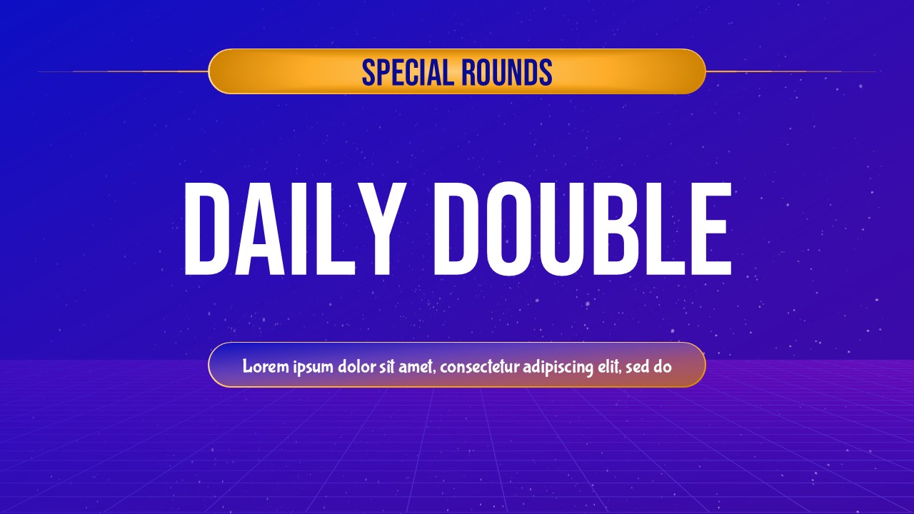 Jeopardy Game Special Round Slide - SlidePick