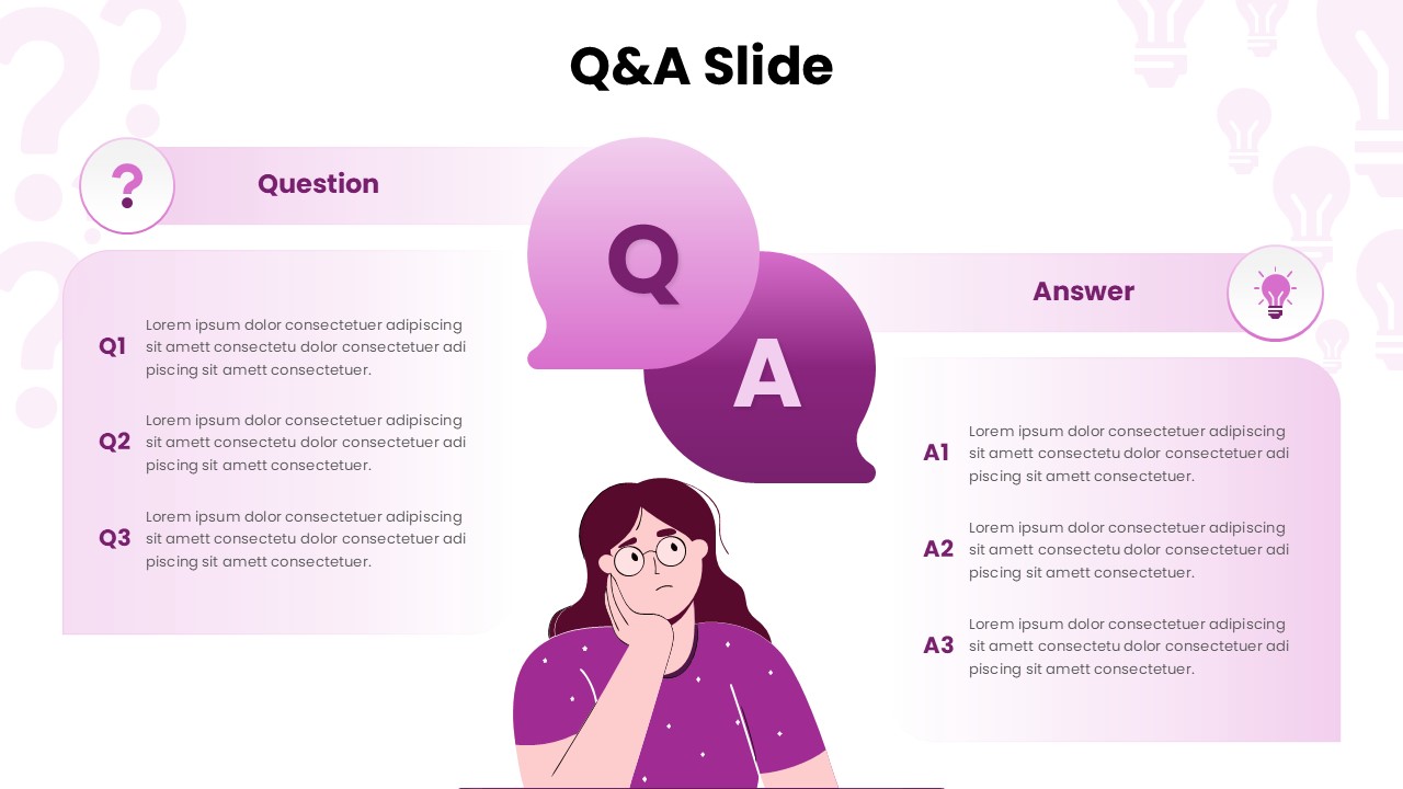 Free Q&A Slide Template PowerPoint & Google Slides Presentation